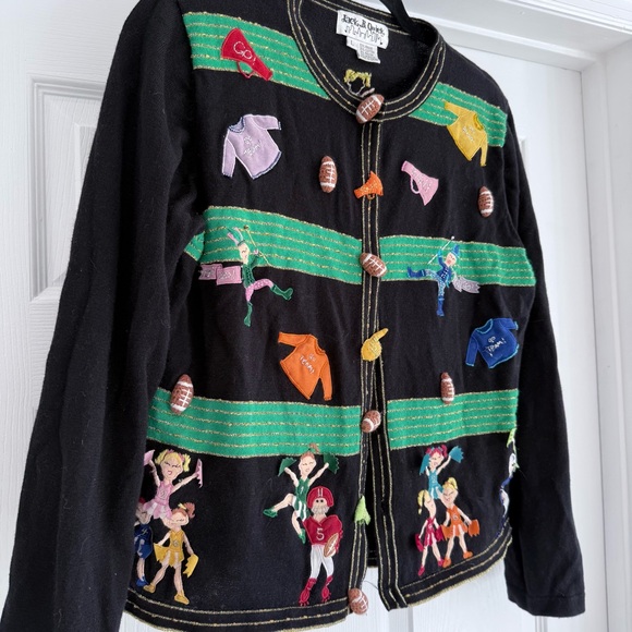Jack B. Quick | Sweaters | Vintage Jack B Quick Cheerleader Football ...